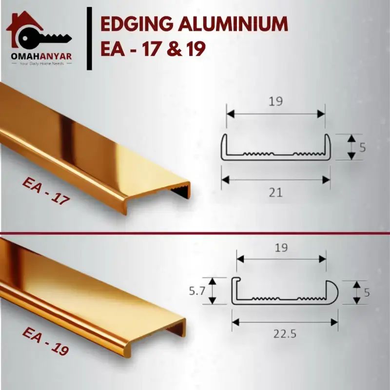 Jual 1 Ikat 50 Batang Frame Aluminium Handle Lemari Sliding Huben Ea-17 ...