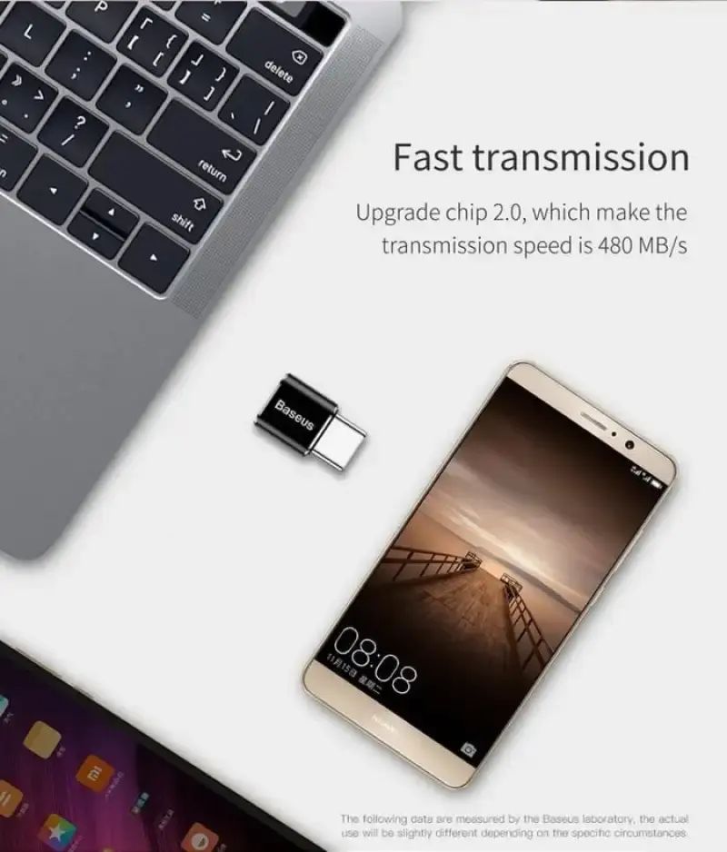 Promo Baseus Mini Micro USB Female To USB Type-c Male Adapter Converter ...