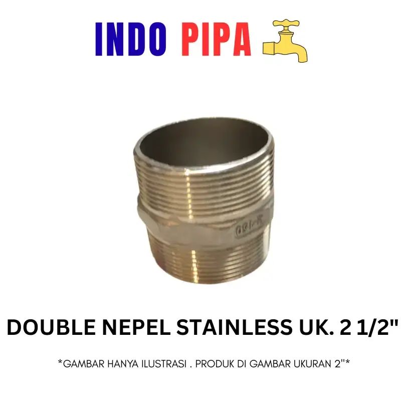 Jual Double Nepel (drat Luar-drat Luar) Stainless Uk. 2 1/2 Di Seller ...