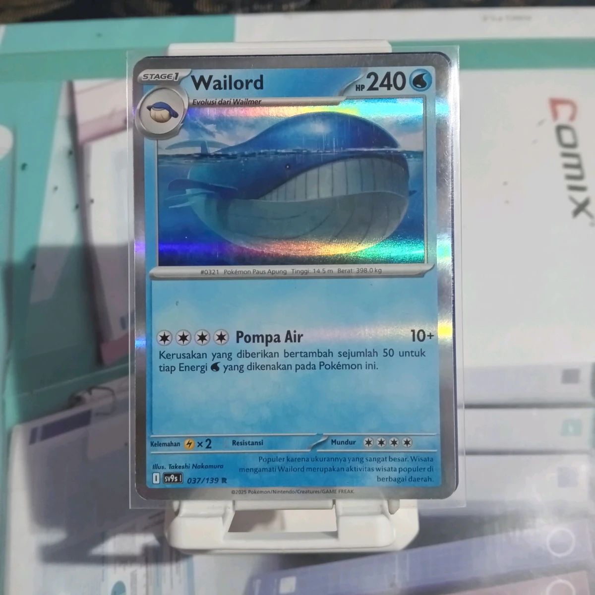 Jual Pokemon Indonesia Card Games | Wailord | Sv9s 037/139 (r) Di ...