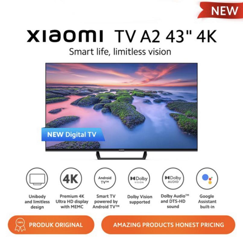 Promo Xiaomi Tv 43 A2 4k Uhd Digital Tv L43m7 Android Tv 43 Inch Smart ...