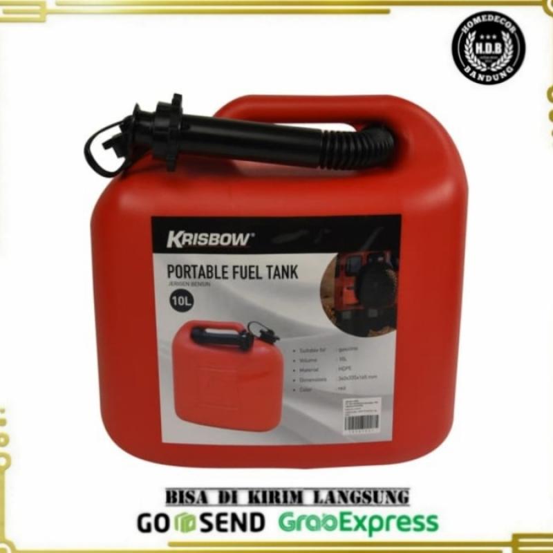 Promo Krisbow Jerigen Bensin Plastik 10 Ltr - Merah / Gasoline Tank ...