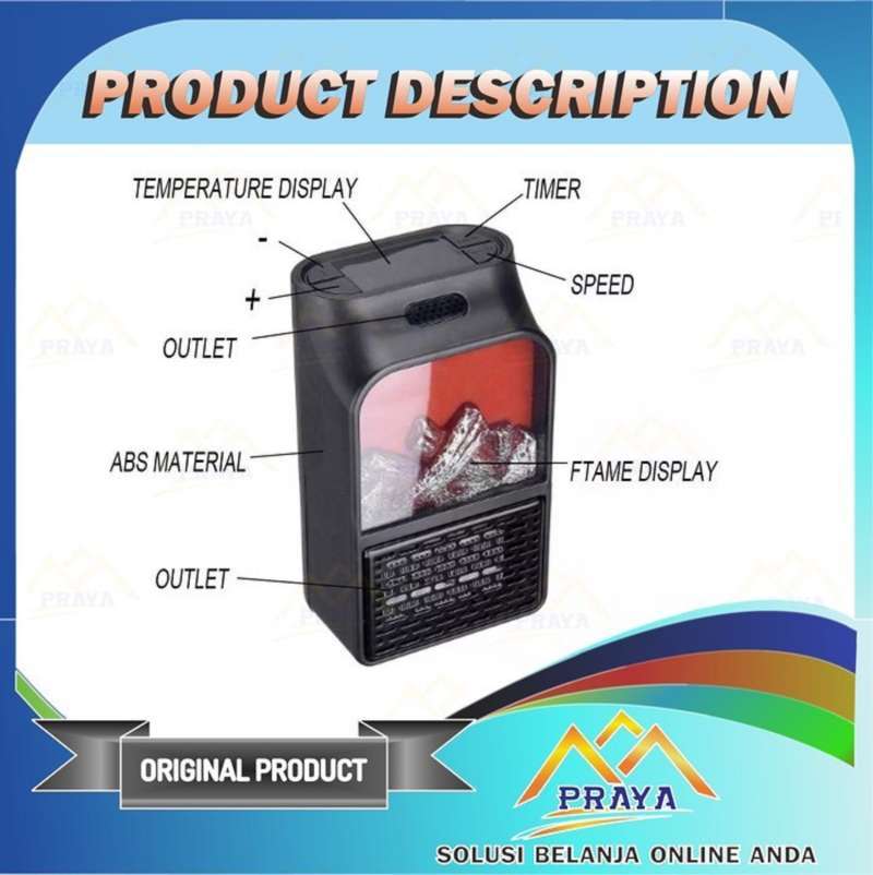Jual Alat Penghangat Digital Udara Wireless Heater Ruang Ruangan ...
