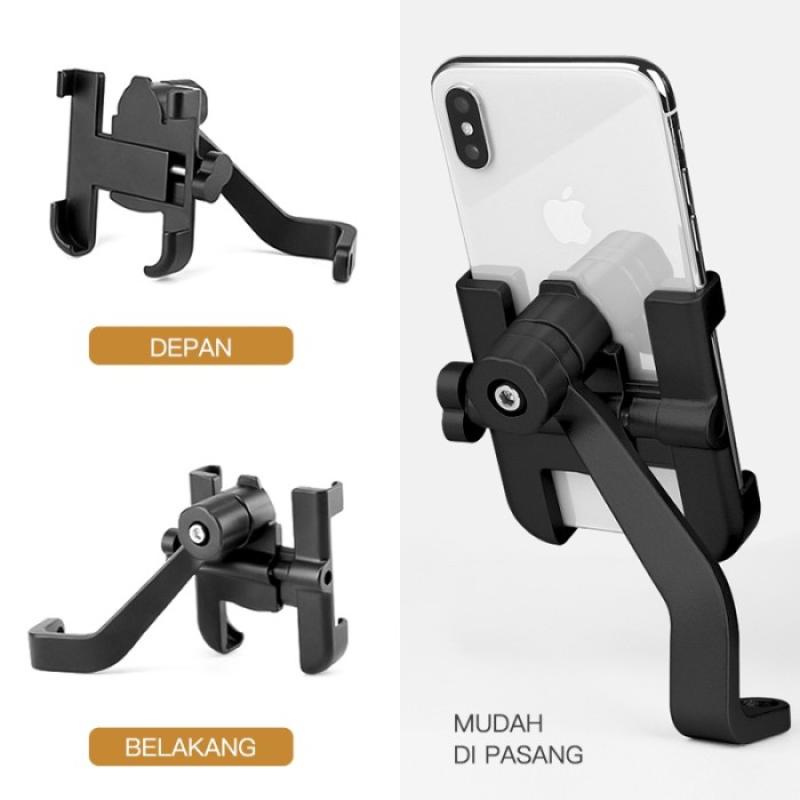 Jual Phone Holder Hp Spion Motor Dan Sepeda Bahan Full Besi Alloy Tempat Du Di Seller Tdr ...