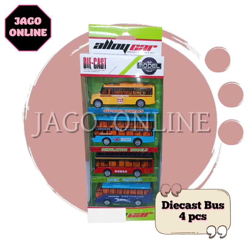 Promo Mainan Diecast Koleksi Anak Mobil Transportasi Umum Bus Bis ...