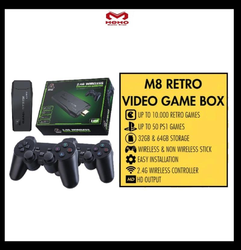 Promo Video Game Box Console 2.4g Wireless Controller Stick 4k Lite M8 ...