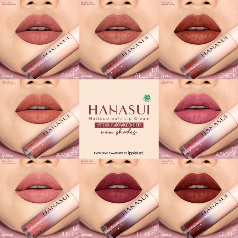 Promo Hanasui Mattedorable Lip Cream | Matte Dorable Lipcream Lipstick ...