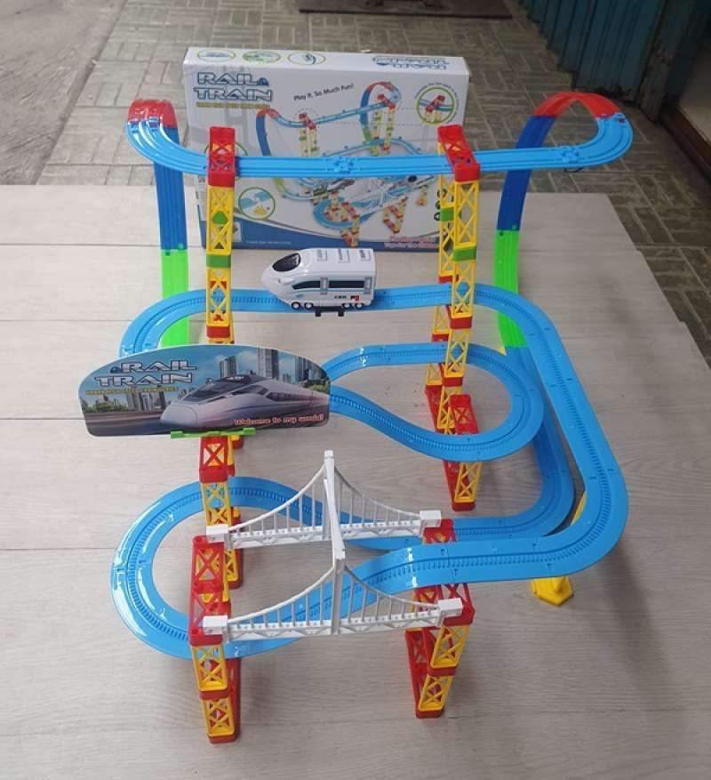 Promo MAINAN TRACK MRT TRAIN ROLLER COASTER BESAR KERETA MRT 105PCS ...