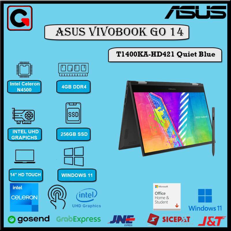 Jual Asus Vivobook Go 14 Flip Tp1400ka-hd421 Intel Celeron N4500 4gb ...