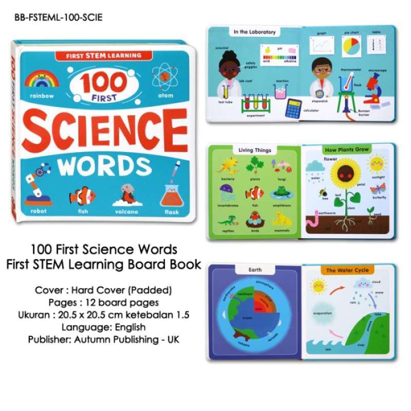 Jual Science Words Buku anak mengenal sains plants human body machine ...