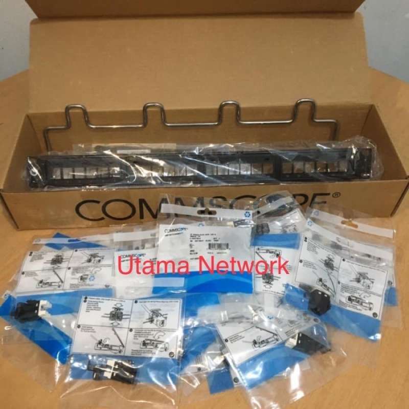 Promo AMP Patch panel 24 port cat6 ORIGINAL + modular hitam 24 unit ...