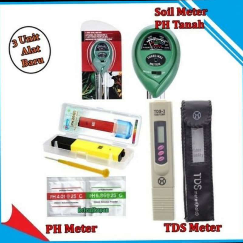 Promo Paket Alat Ukur Ph Dan Tds Meter Dan Alat Ukur Ph Tanah Diskon 11 ...