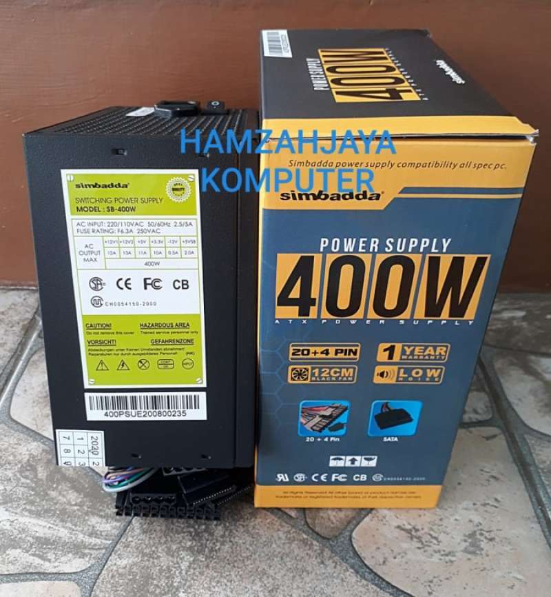 Promo POWER SUPPLY SIMBADDA 400W PSU PC 400WATT BOX Psu KOMPUTER ...