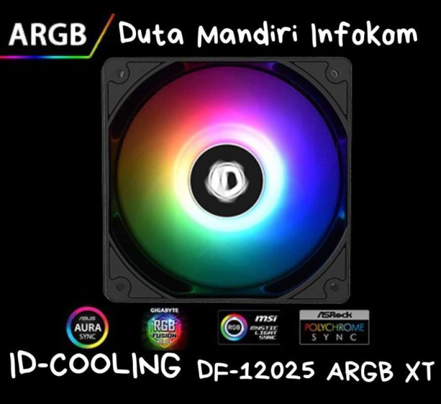 Promo Id Cooling Df-12025 Argb Xt Single - 120mm Cooling Fan Pwm Gaming Fan Diskon 23% Di Seller ...