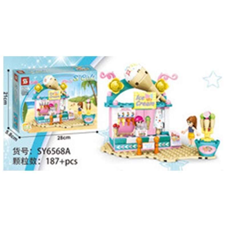 Promo Mainan Brick Toys Balok Susun Sy 6568 S Girl Beach Shop Series - Sy 6568 D Diskon 49% Di ...
