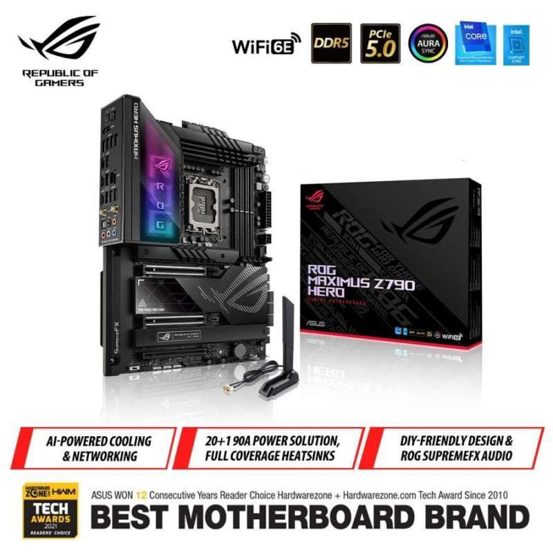 Jual Motherboard Intel ASUS ROG MAXIMUS Z790 HERO (1700, Z790, DDR5) di ...