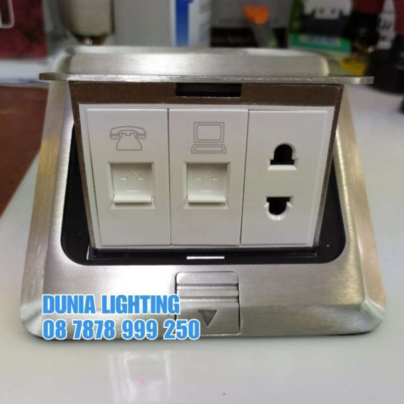 Promo STOP KONTAK LANTAI STOP DATA CAT6 TELEPON FLOOR SOCKET STOP LAN ...