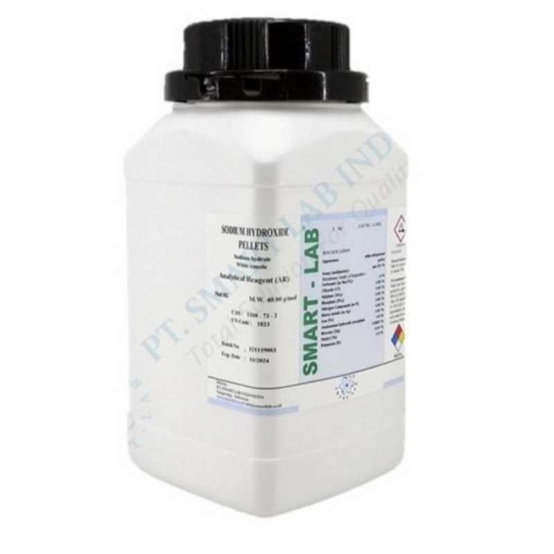 Promo Sodium Hydroxide/NaOH/Natrium Hidroksida 1kg smartlab Diskon 23% di Seller Faziya Store ...