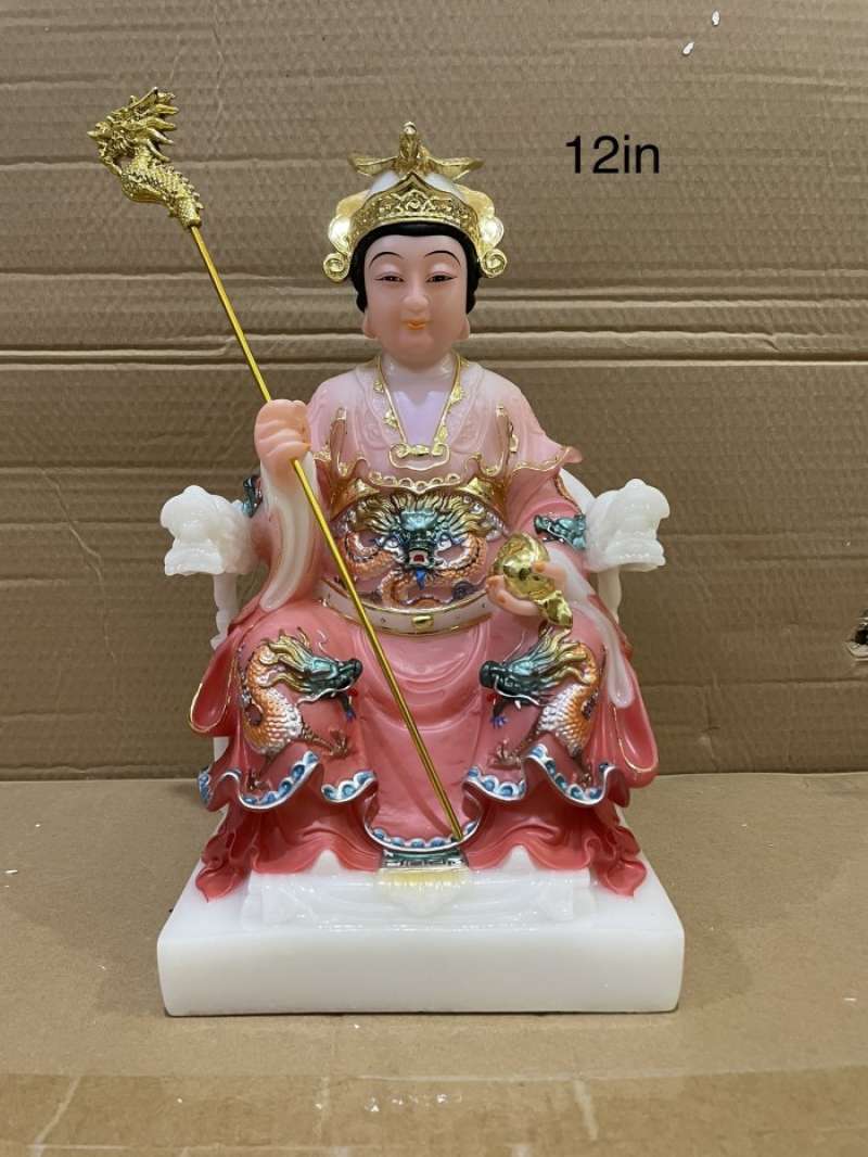 Promo Patung dewa wang mu niang niang rambut hitam bhn marmer putih 12 ...