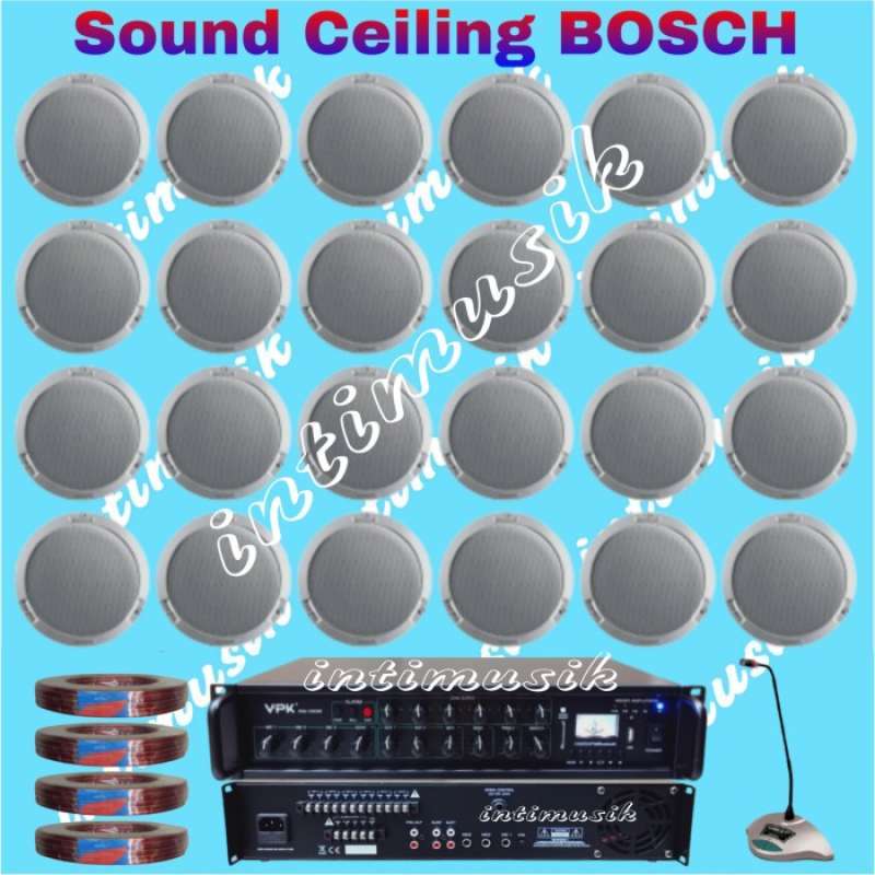 Promo Paket Sound System Kafe, Restoran, Klinik isi 24 BOSCH CEILING ...