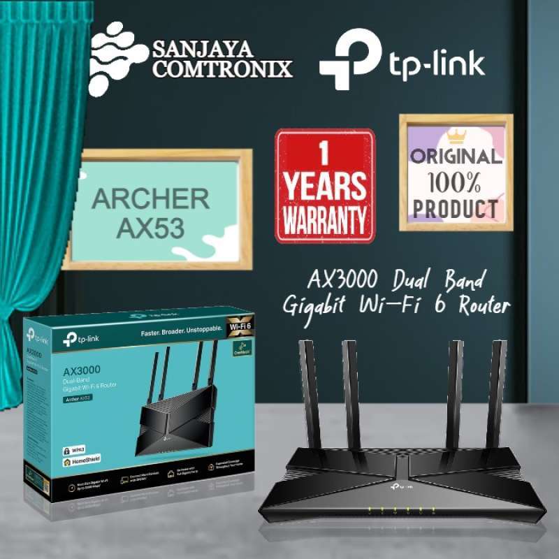 Promo Archer AX53 AX3000 Dual Band Gigabit WiFi6 Router - Multivariasi ...