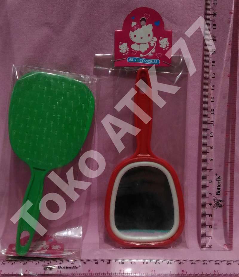 Jual Cermin Kaca Make Up Kecil Simple Mini Saku Gagang Cantik Bagus ...