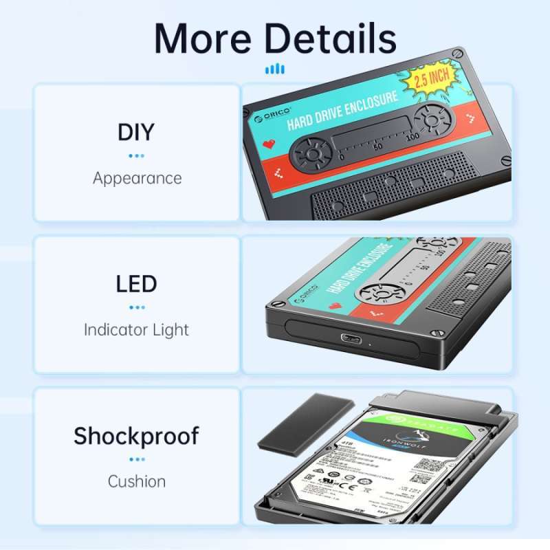 Promo Orico Tape Style 2.5 Hdd Enclosure - 2580c3-v1 Diskon 31% Di ...