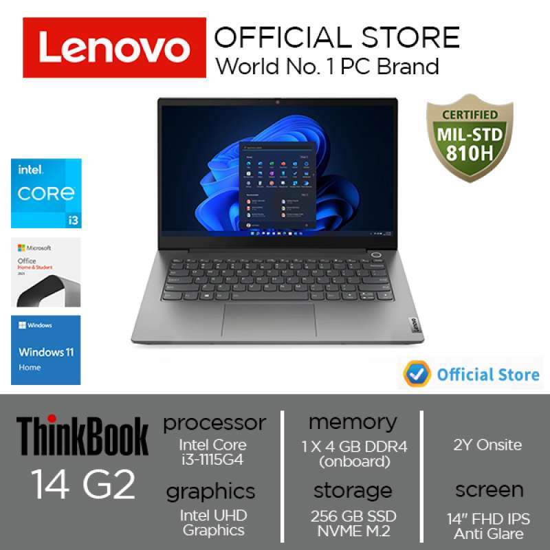 Jual Lenovo Thinkbook 14 G2 Itl Core I3-1115g4 4gb 256 Win 11 Ohs Di ...