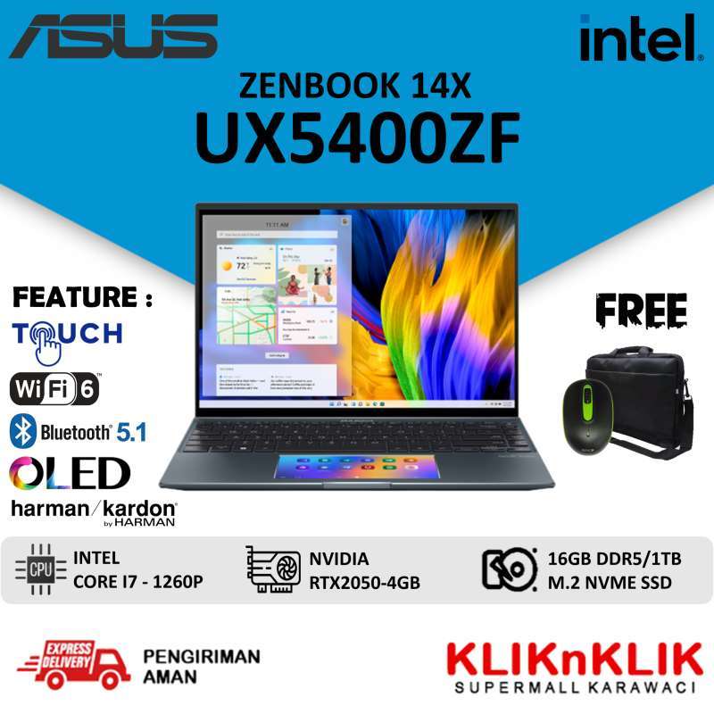 Jual ASUS ZENBOOK 14X UX5400ZF I7 1260P 16GB 1TB SSD NVIDIA RTX2050-4GB 14 2K OLED TOUCHSCREEN ...
