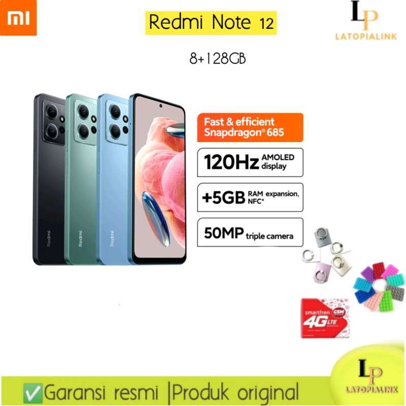 Jual Redmi Note 12 8/128Gb garansi resmi indonesia - Gray di Seller ...