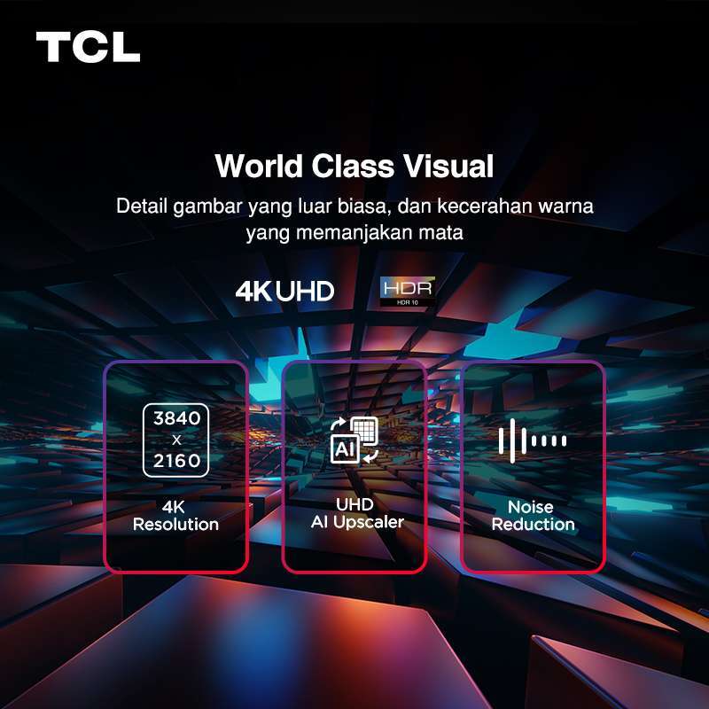 Jual Tcl 43a50 - 43 Inch Google Tv - 4k Uhd - Memc - Dolby Atmos - Hfvc ...