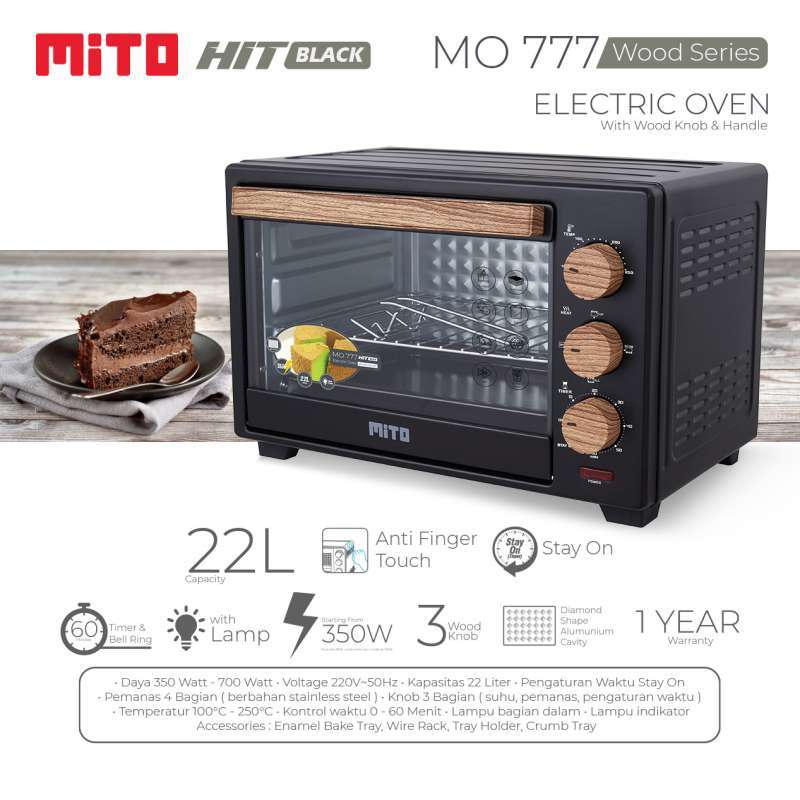 Jual Oven MITO MO 777 HIT kapasitas 22L Wood Series Oven Listrik Mito ...
