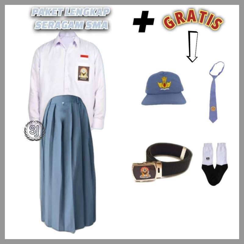 Jual seragam sekolah setelan baju dan rok panjang SMA di Seller Seragam Juara - Karang Timur ...