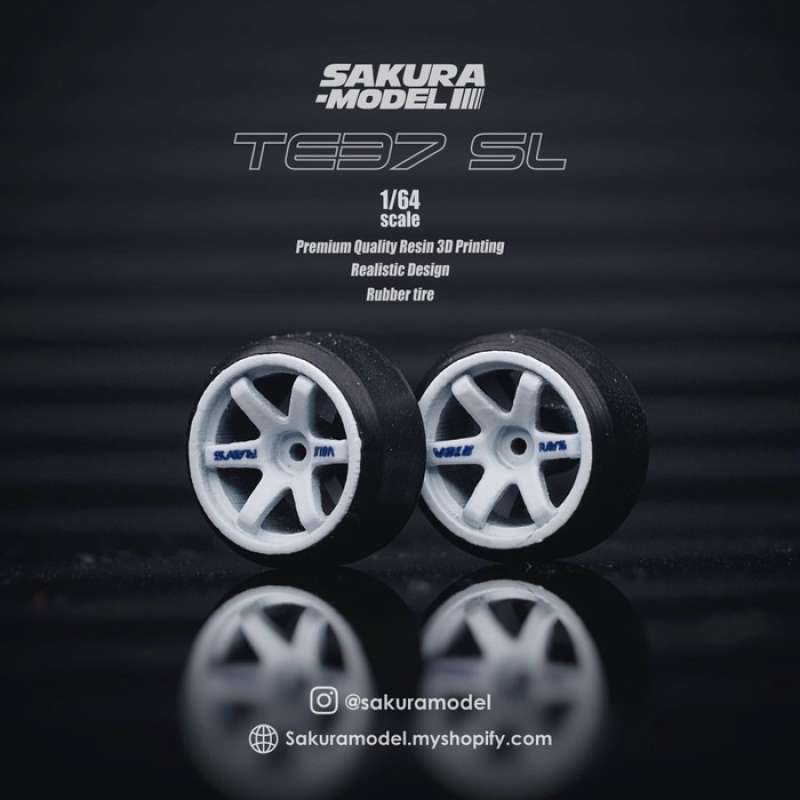 Promo 1/64 Custom Wheels Sakura Model Te37Sl Diskon 17% di Seller ...
