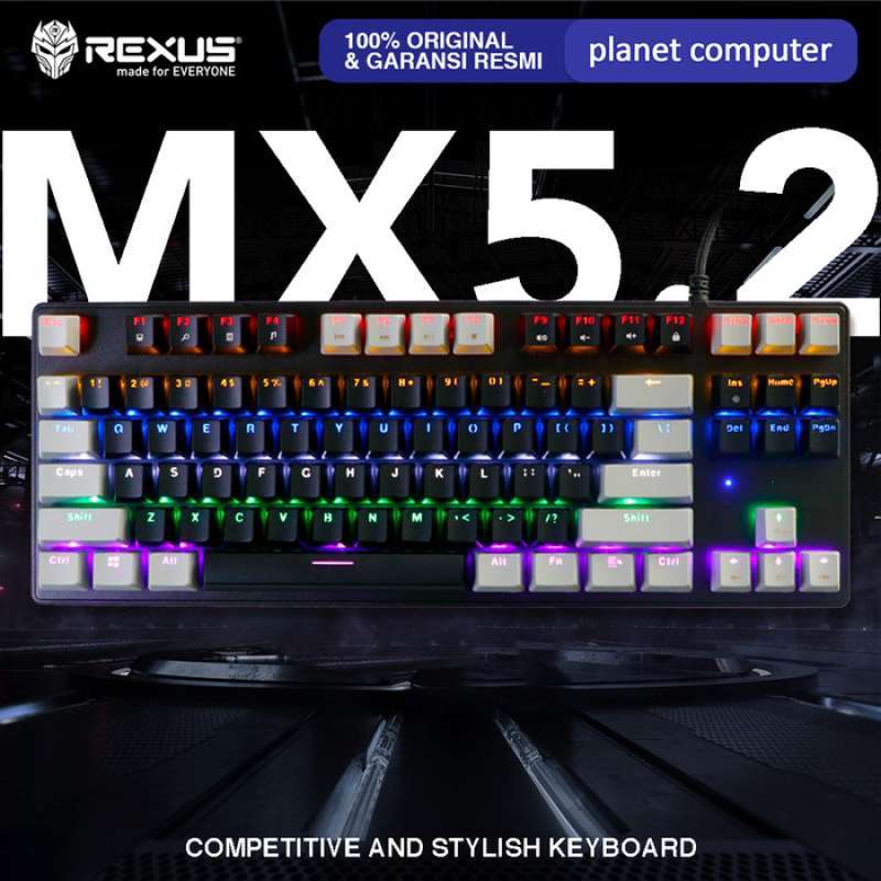 Jual Rexus Mx5.2 Mechanical Gaming Keyboard Tkl Legionaire Mekanikal Mx ...