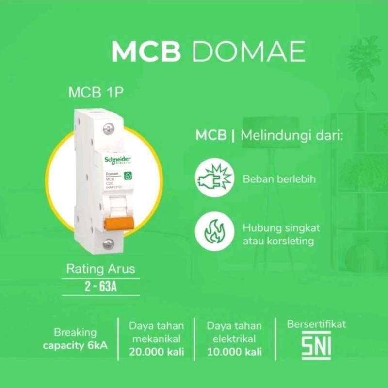 Jual Mcb Domae Schneider 25 A Ampere 1 Phase Di Seller Utama Jaya Elektrik - Sriamur, Kab ...