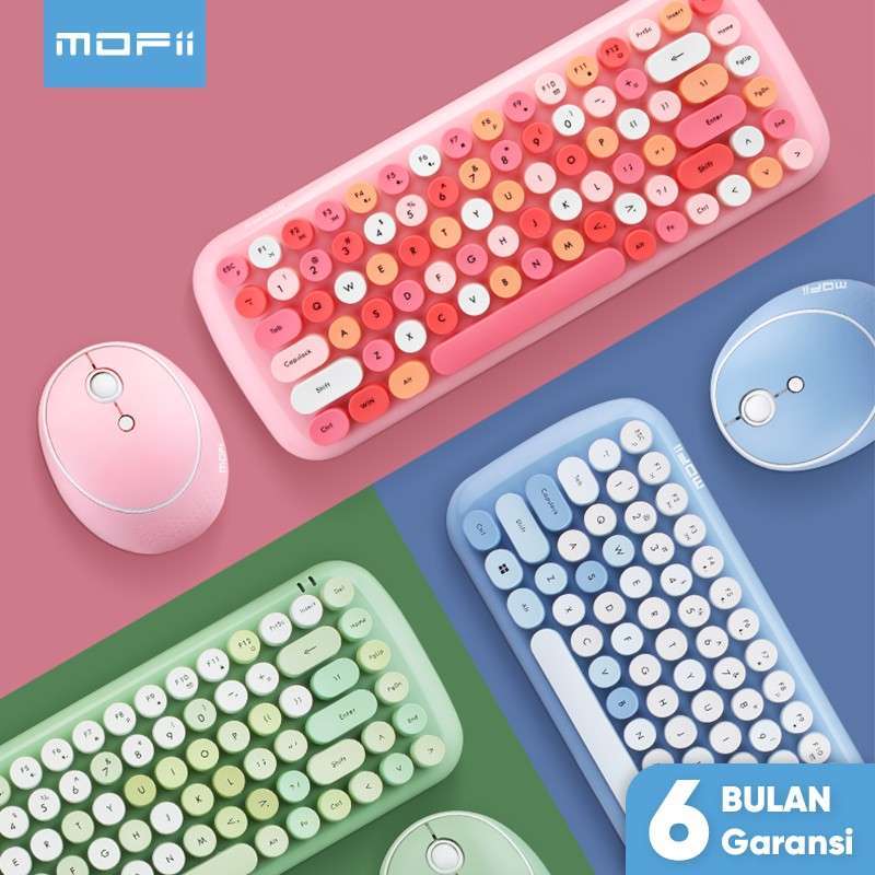 Jual Mofii Keyboard Wireless Mouse Wireless Set 2.4g Candy 84 Keys Di ...