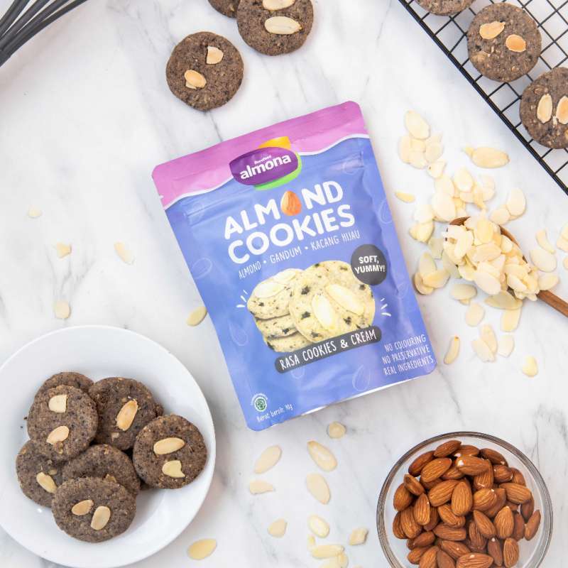 Jual Almona Almond Cookies Cream Dari Barefood Cemilan Snack Sehat Di ...