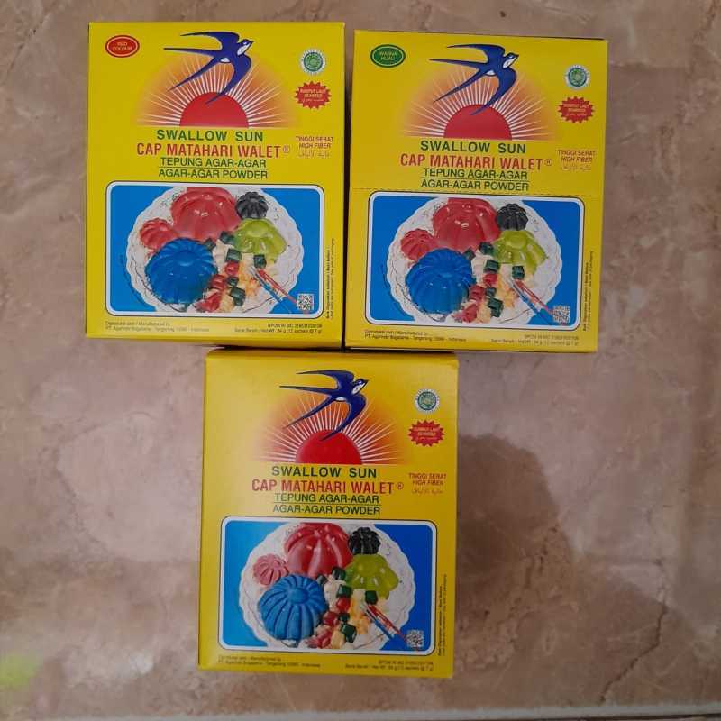 Jual Agar-agar Cap Matahari Wallet Swalow Globe Plain / Aneka Rasa ...