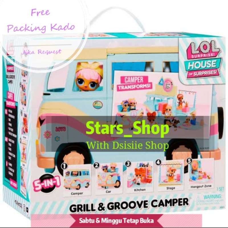 Promo Lol Surprise House Of Surprise Grill & Grove Camper Playset ...