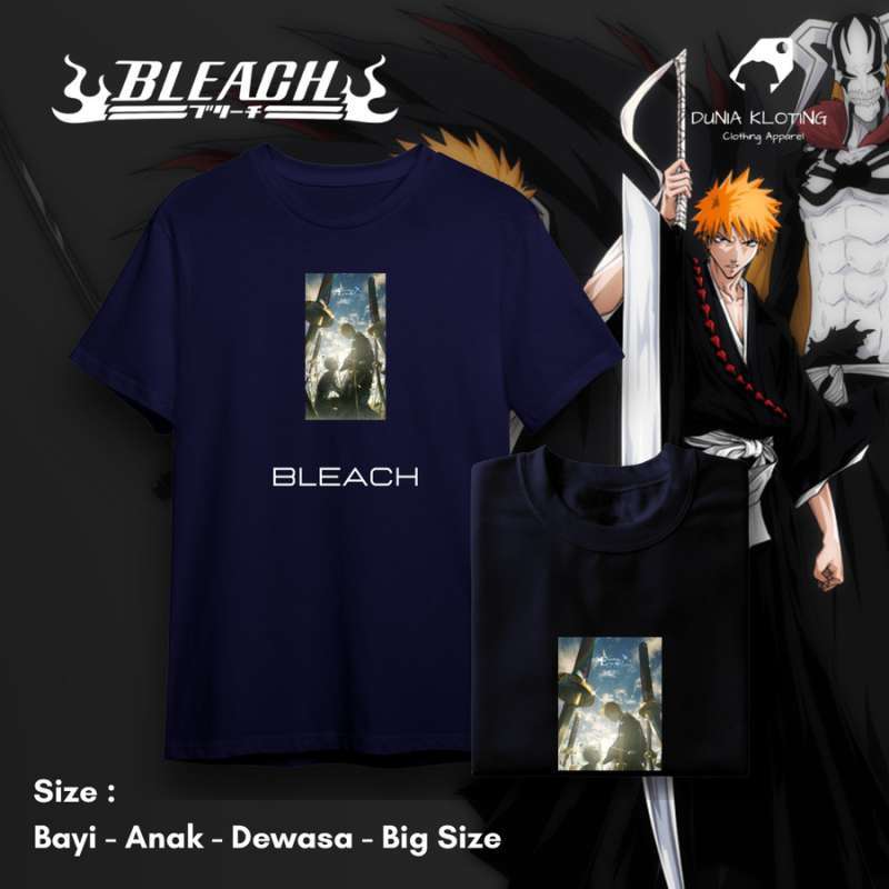 Jual Baju Kaos Tshirt Anime Pria Wanita Anak Big Size Bleach Ichigo ...