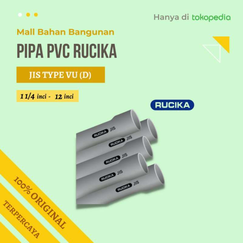 Promo Pipa Pvc Pipa Rucika Jis Type Vu / D 2 Inch 2 1/2 Inch 3 Inch 4 ...