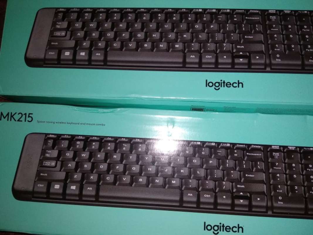 Promo Logitech Mk-215 Bundling Keyboard Mouse Wireless Black Series ...