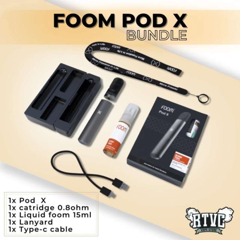 Promo FOOM POD X (Bundling Foom Liquid 15ml) by Foom Authentic - Purple ...