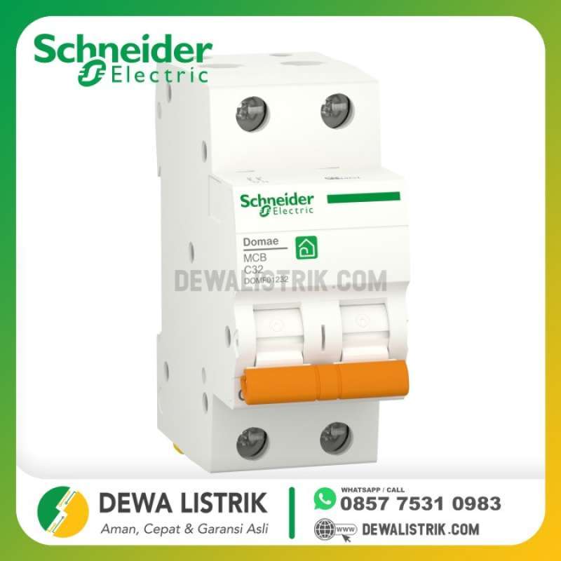 Promo [ DOMF01232 ] Schneider - NEW Domae MCB 2P C 32A 6kA Diskon 23% di Seller Hubner Store ...
