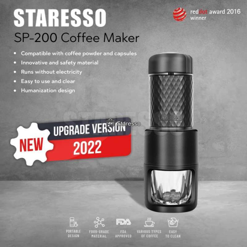 Promo Staresso Sp-200 Black Upgrade Version Hand Portable Espresso Sp ...