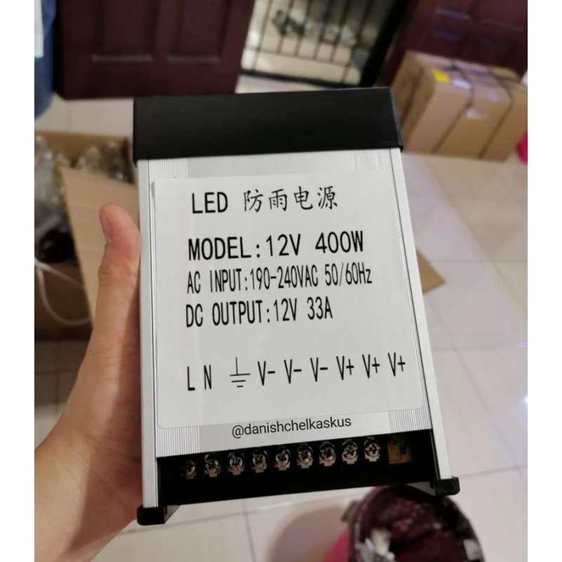 Jual Trafo Outdoor 12v 33a Adaptor Power Supply / Travo Cctv Led Strip ...