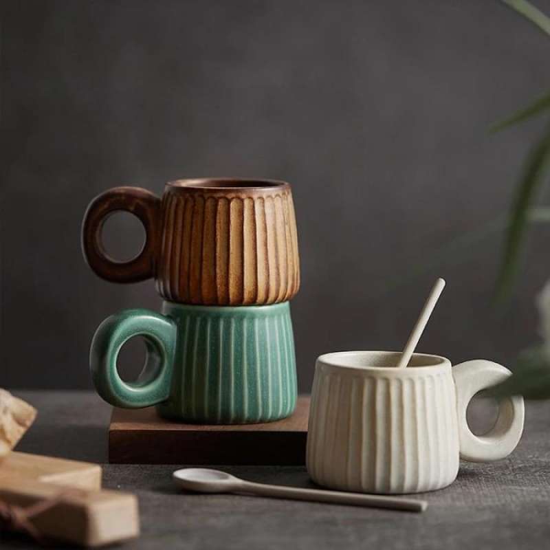 Jual Mug Keramik Retro Jepang Aesthetic Vintage +-240Ml di Seller ...