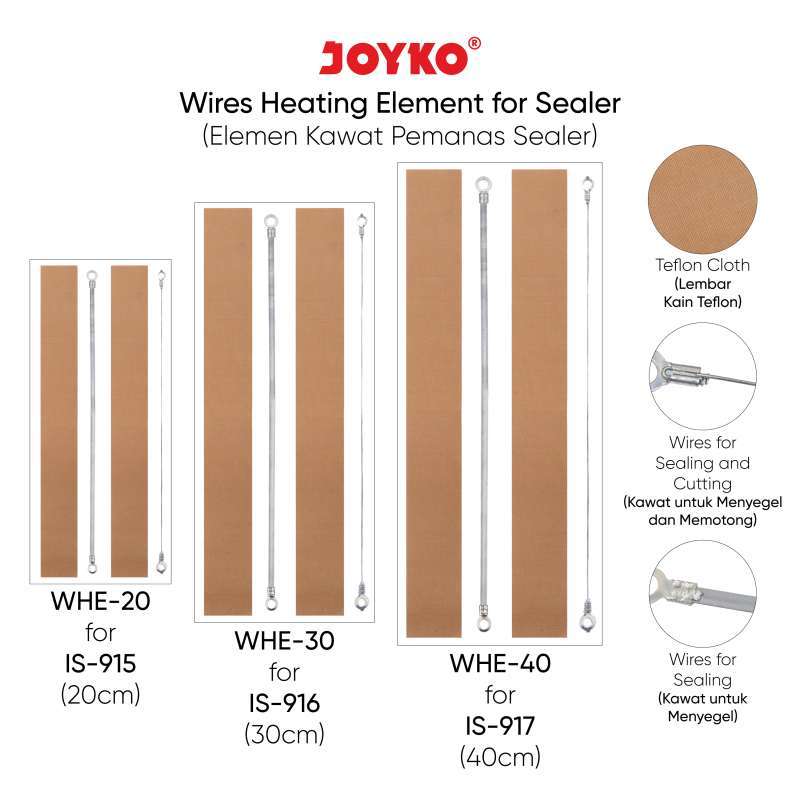 Jual Elemen Kawat Pemanas Sealer Wire Heating Element For Sealer Joyko ...
