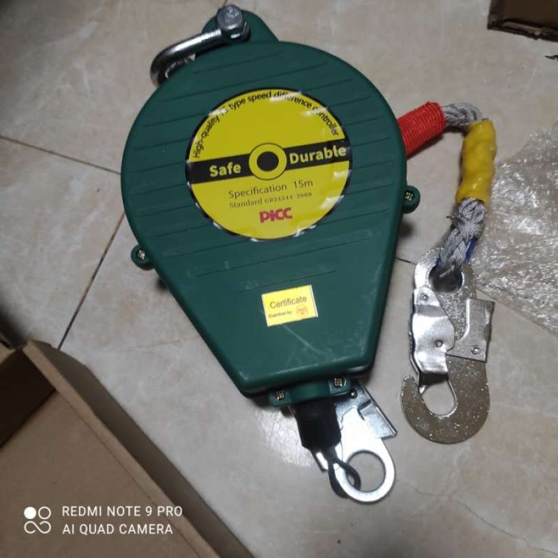 Promo FALL ARRESTER 15 meter Retractable Lifeline Safety Prevention 15 ...